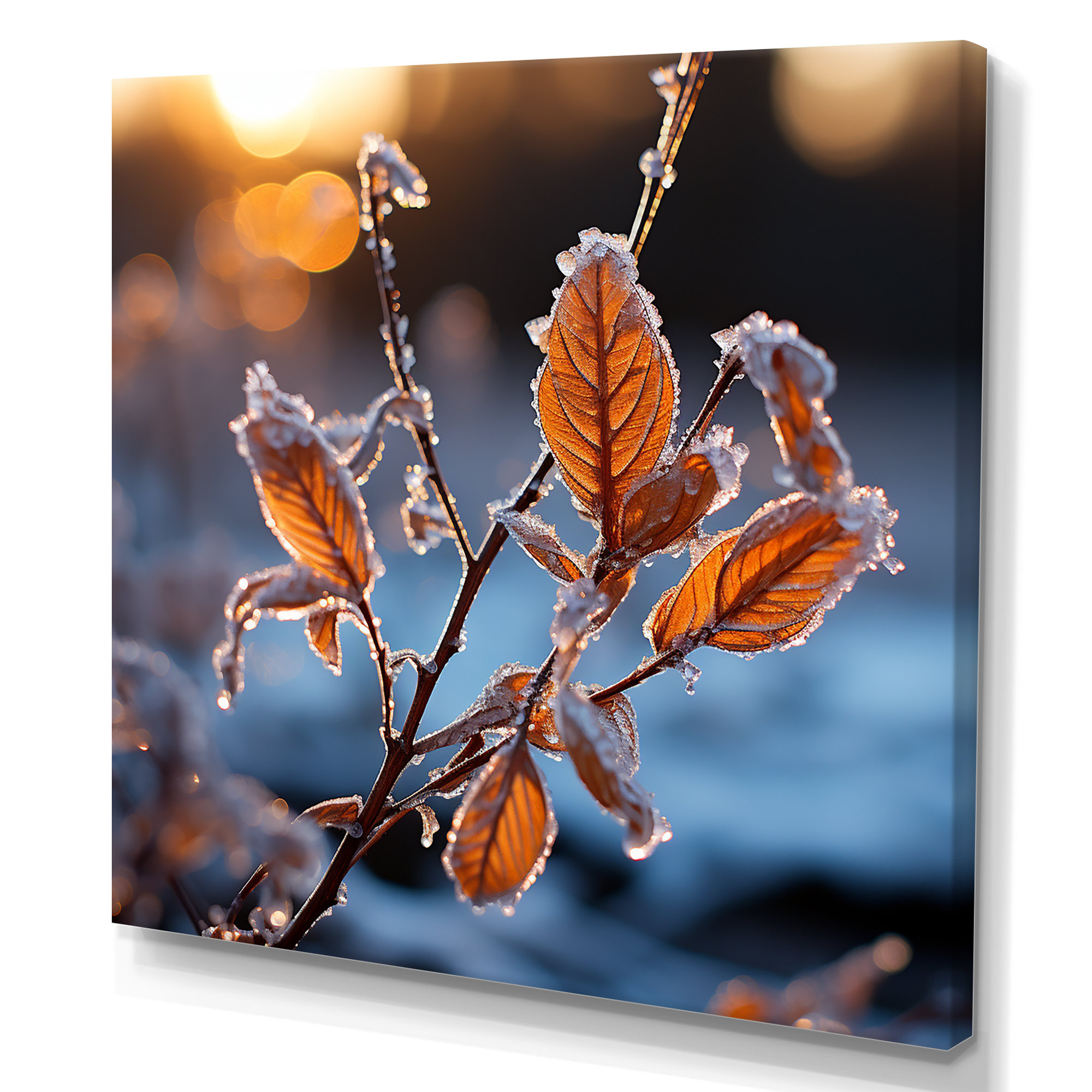 Ebern Designs Frosted Leaves Winter Serenade III - Fruits Wall Art ...