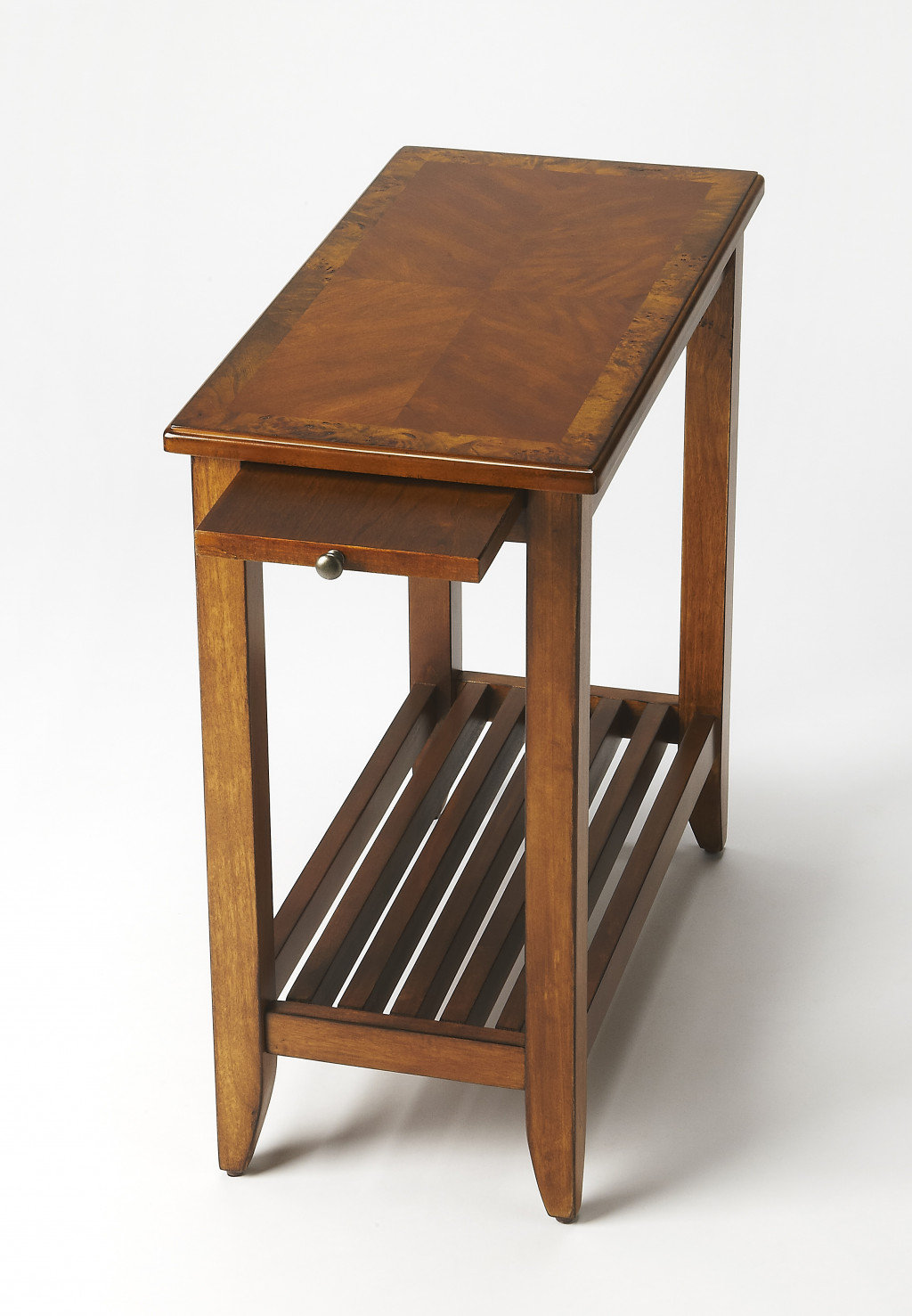 ZeaZu 24" Olive Ash Manufactured Wood Rectangular End Table With Shelf ...