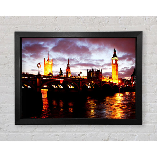 Ebern Designs London Thames Reflections - Single Picture Frame Art ...
