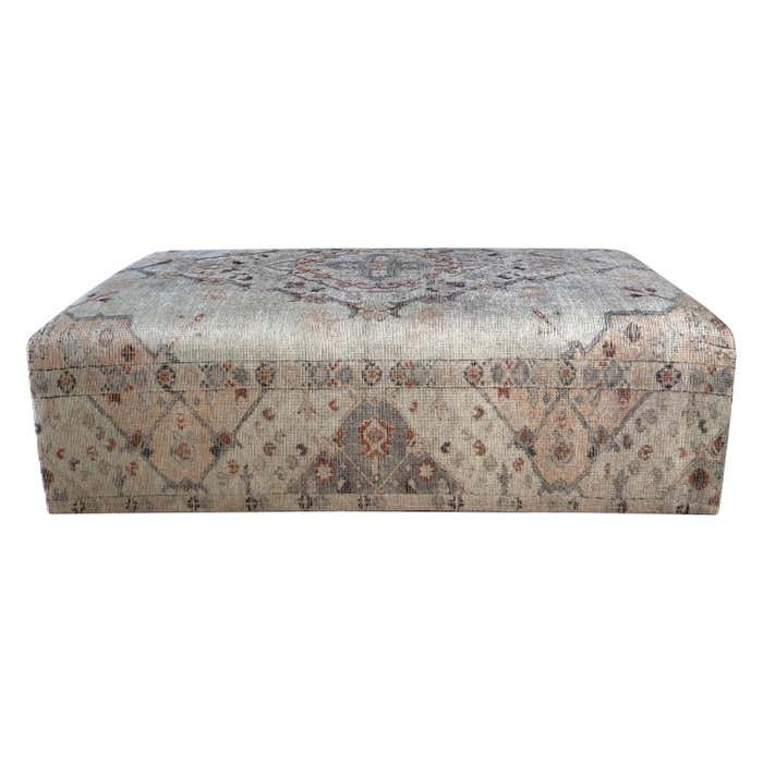 BETACH Motif Rug Fabric Ottoman Coffee Table | Wayfair
