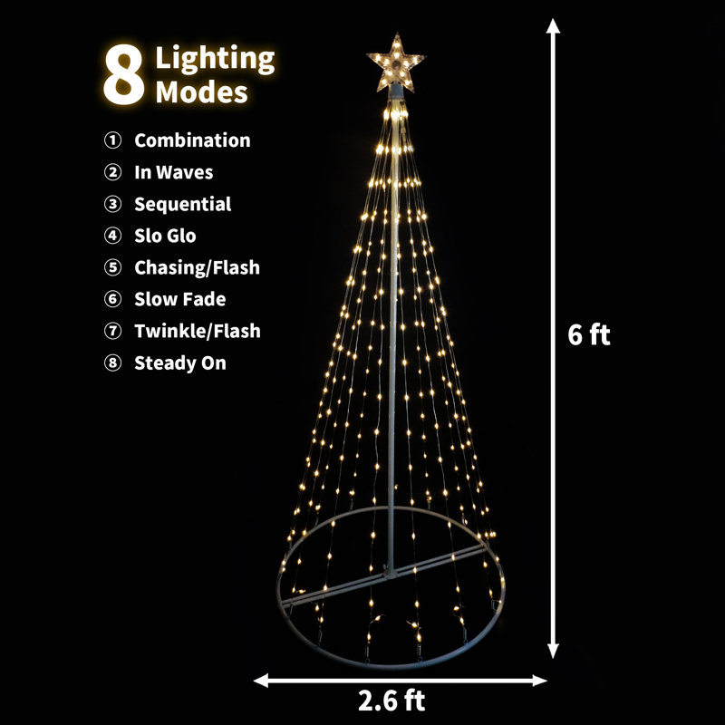 The Holiday Aisle® Animated Cone Tree Lighted Display | Wayfair