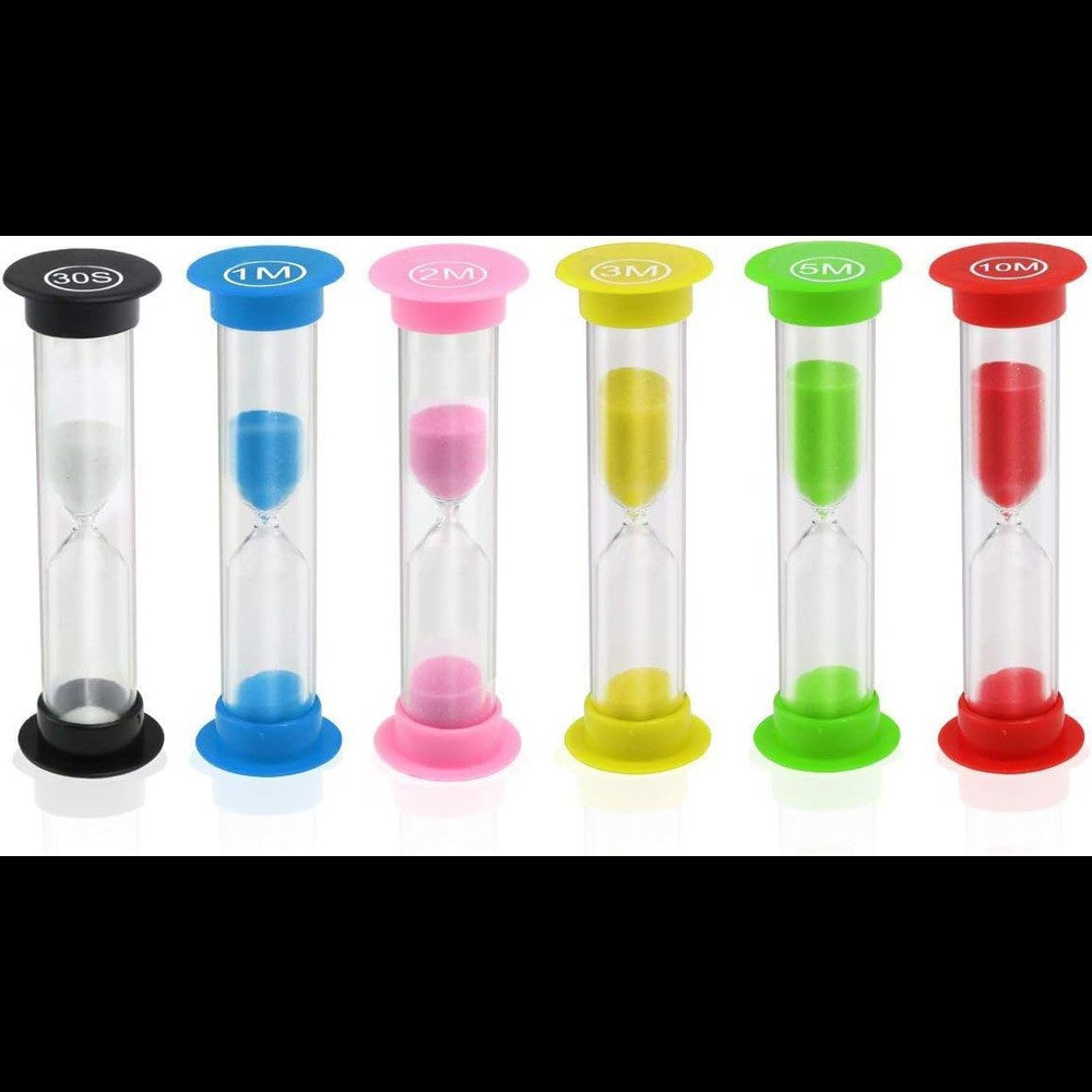 Invenitiah Sand Timer, KISEER 6 Pcs Colourful Hourglass Sandglass Sand ...
