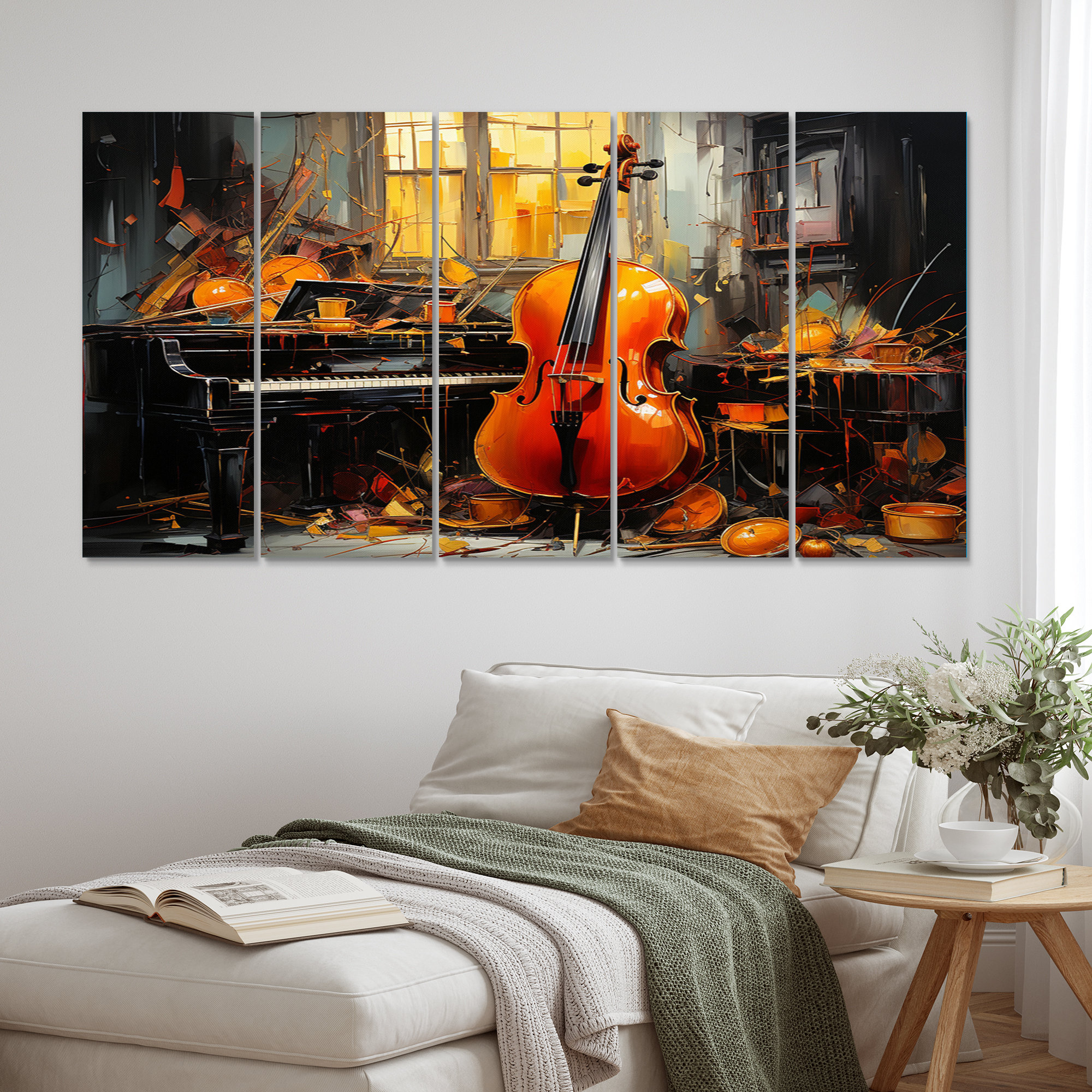 Winston Porter Sunlit Symphony II - Abstract Collages Canvas Art Print ...