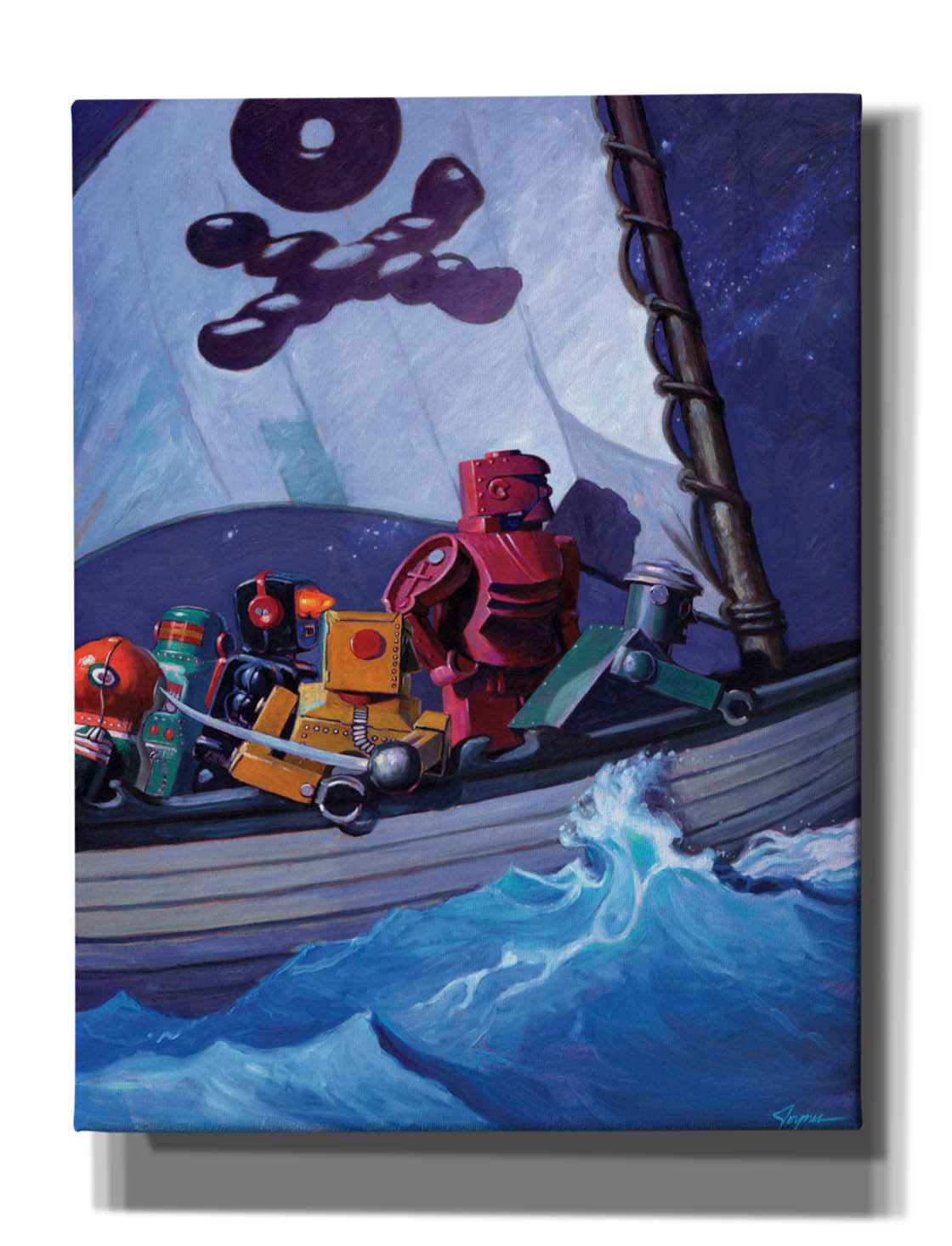 Breakwater Bay 'Robo Pirates CMYK' By Eric Joyner, Canvas Wall Art, 26 ...