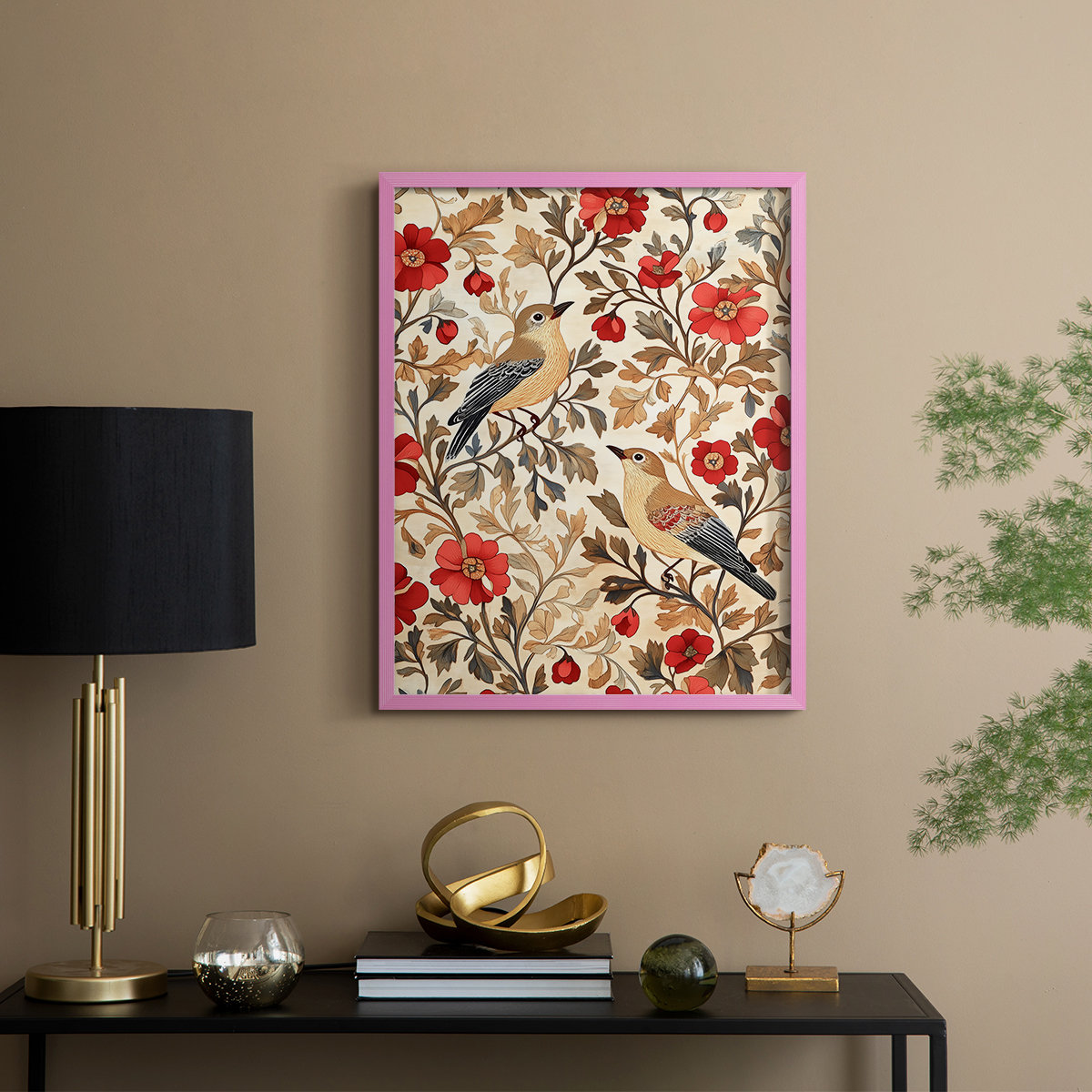 Red Barrel Studio® WM MORRIS Series XCIII Framed Print - Solid Wood ...