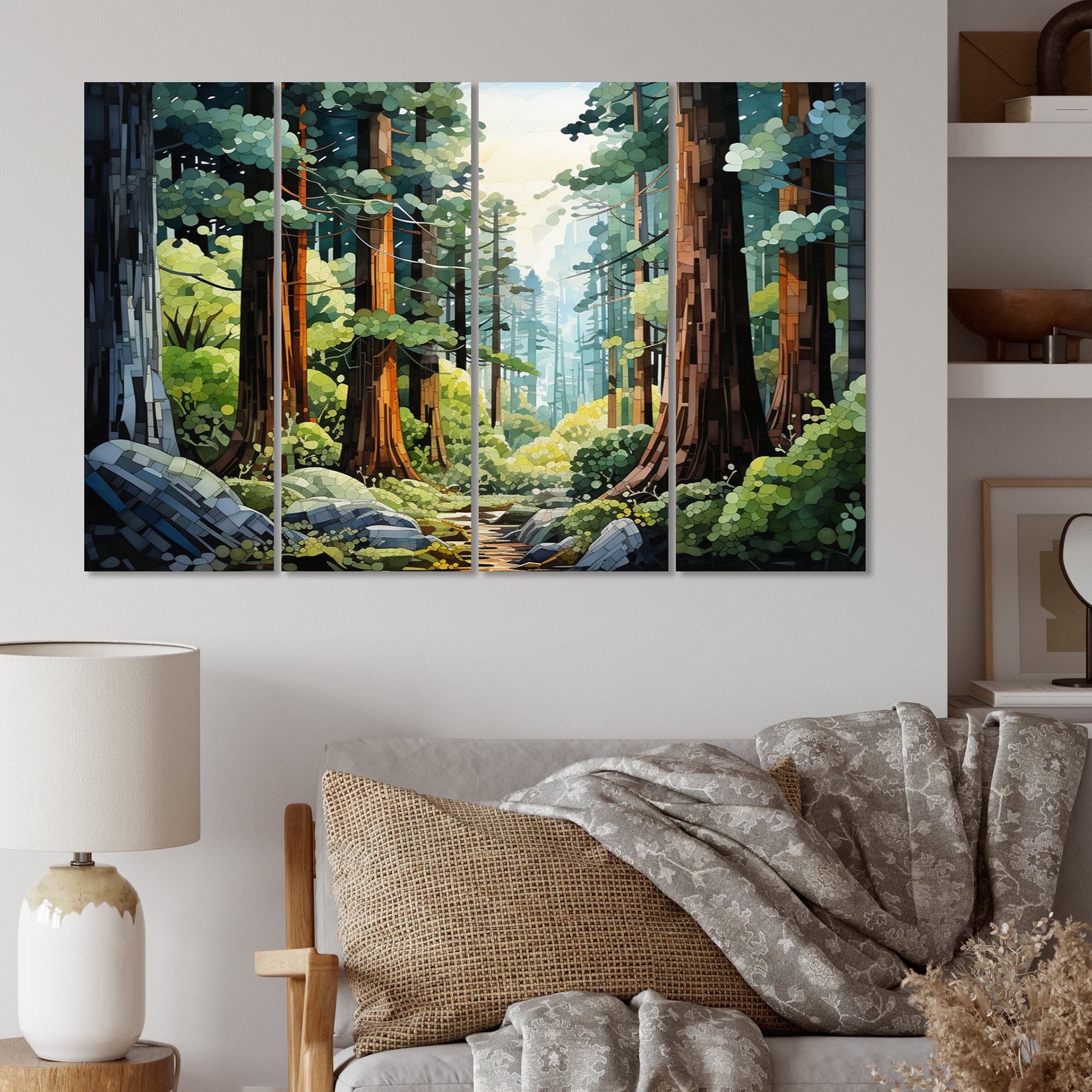Millwood Pines Redwood Tree Natures Forest I - Tree Redwood Wall Art ...