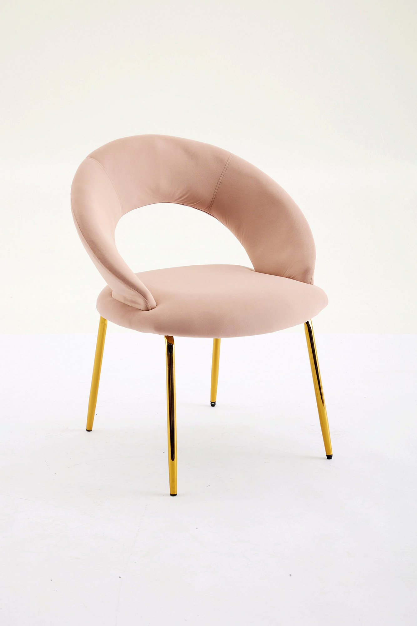 Mercer41 Single Dining Chair, Accent Chair With Curved Backrest And ...