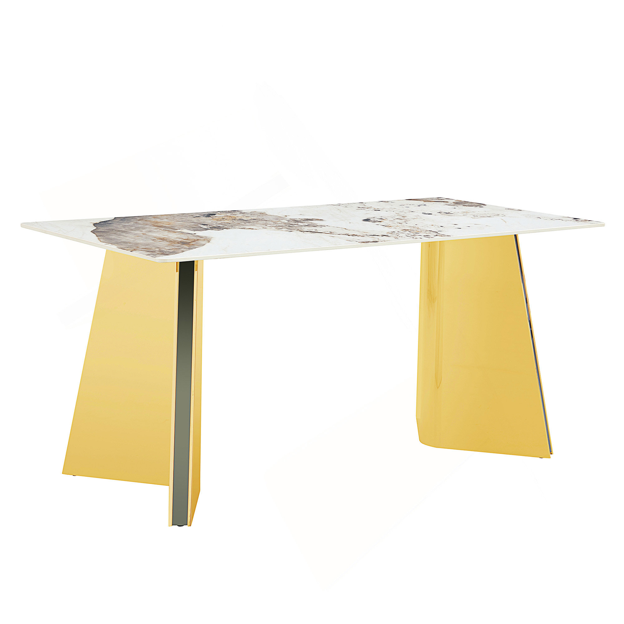 Ivy Bronx 63"X31.5X30" Pandora Patterned Sintered Stone Dining Table ...