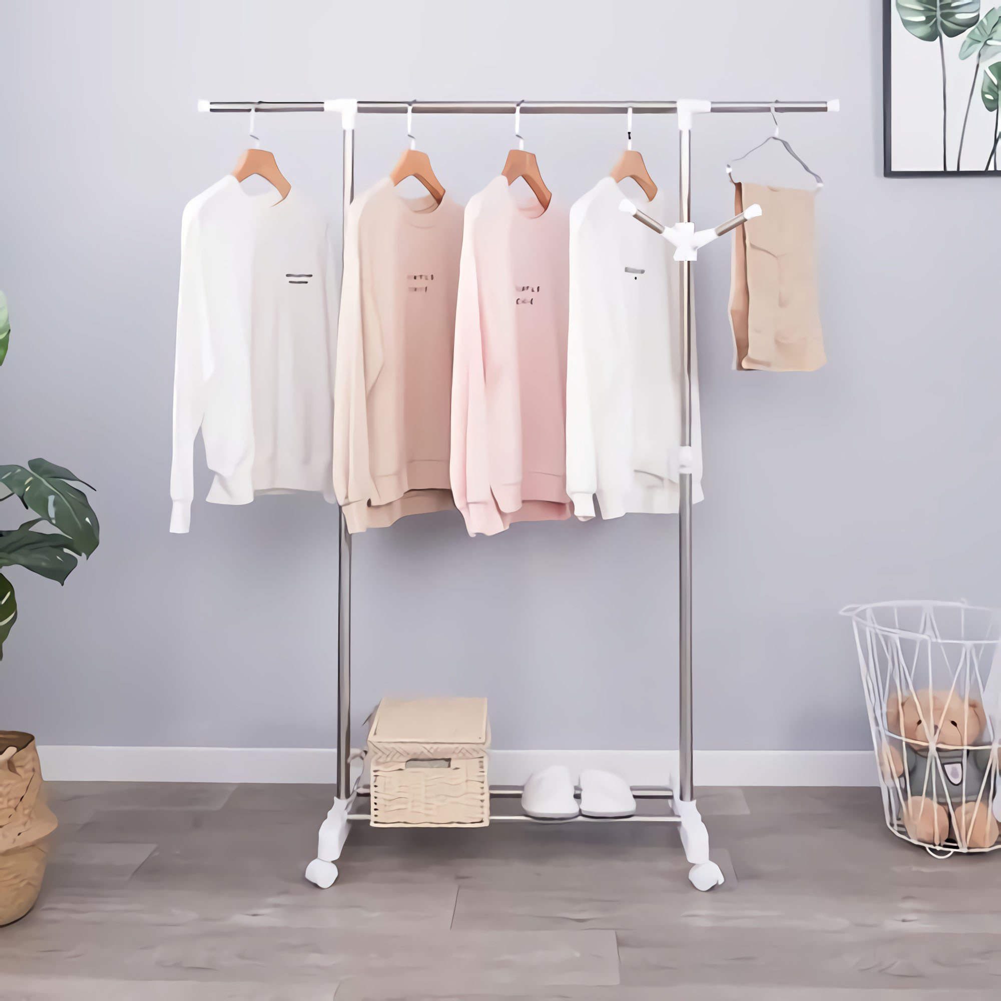 Rebrilliant Stainless Steel Foldable Retractable Clothesline | Wayfair