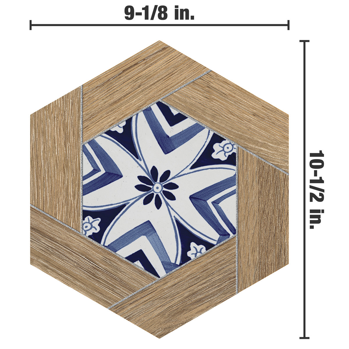 Merola Tile Gador 9" x 10.5" Porcelain Wood Look Wall & Floor Tile ...