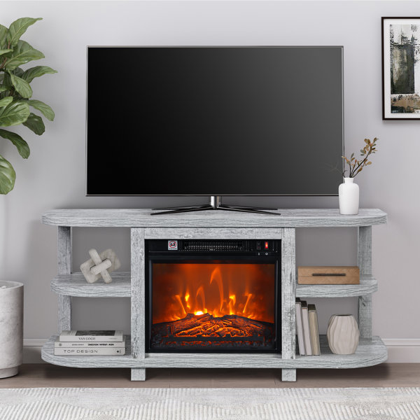 Latitude Run® 48" TV Stand With 18" Insert Electric Fireplace And Open ...