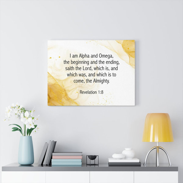 Blue Elephant I Am Alpha And Omega Revelation - Wrapped Canvas Art ...