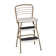 COSCO Stylaire Steel Retro Chair + Step Stool with Flip-Up Vinyl Seat ...