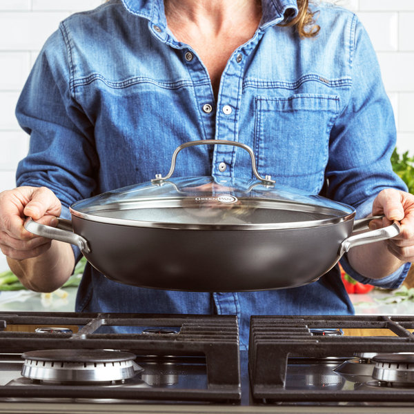 GreenPan Chatham 11" Healthy Ceramic Nonstick Everyday Pan with Lid ...