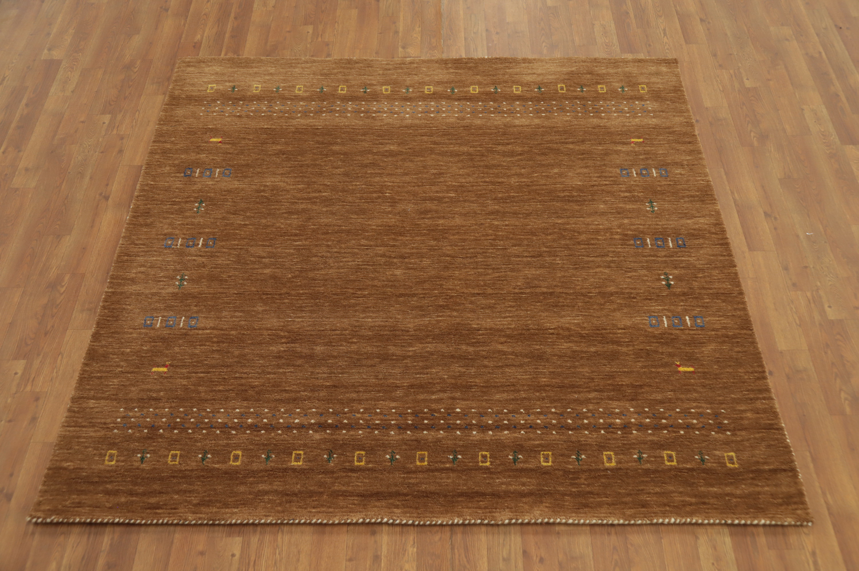 Isabelline Square Tribal Oriental Indian Area Rug 6x6 | Wayfair