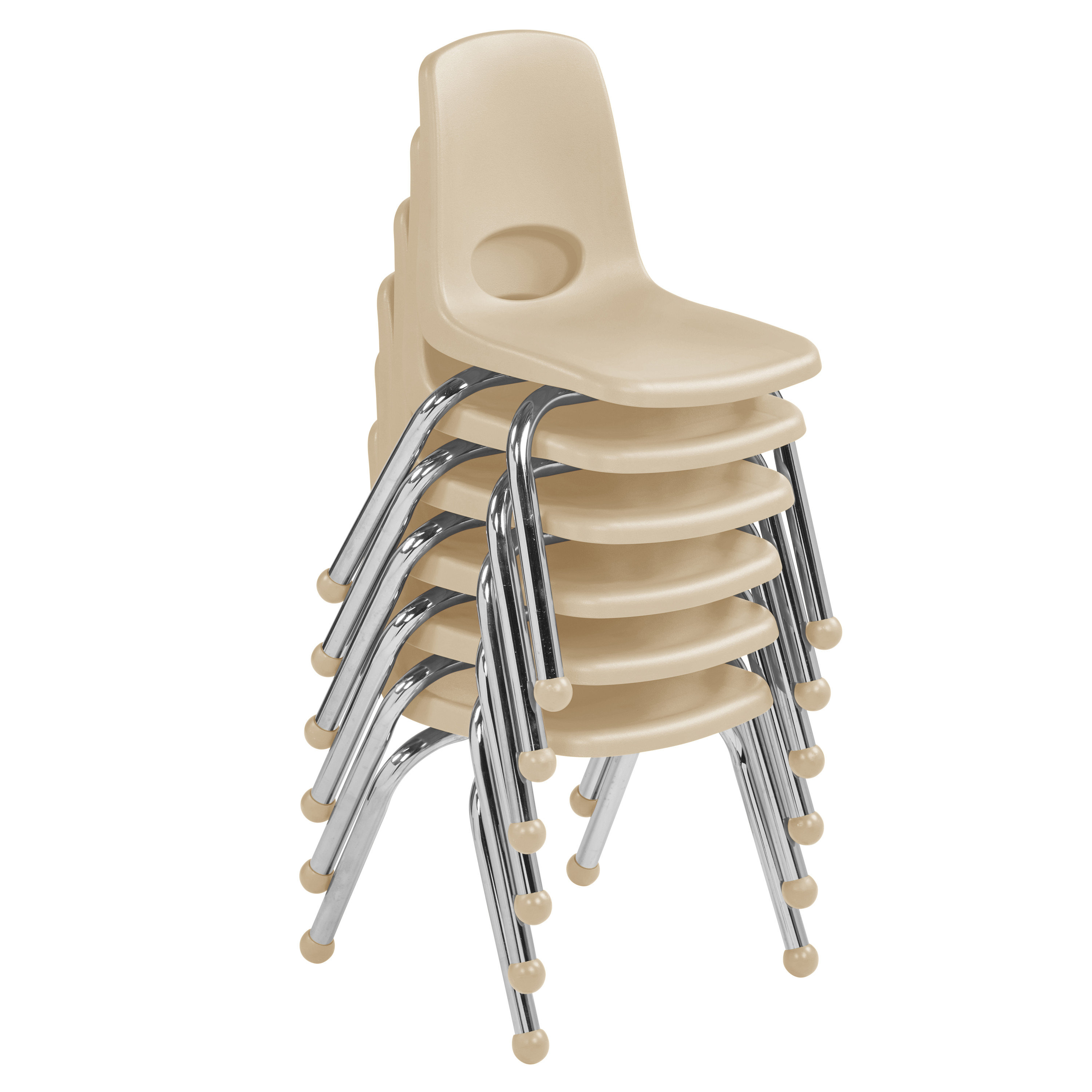 Factory Direct Partners Stackable Swivel Glide Classroom Chair ...