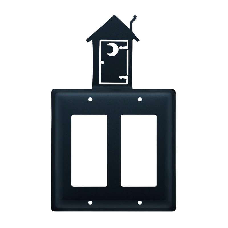 Village Wrought Iron Double Outhouse Double GFI Cover | Wayfair