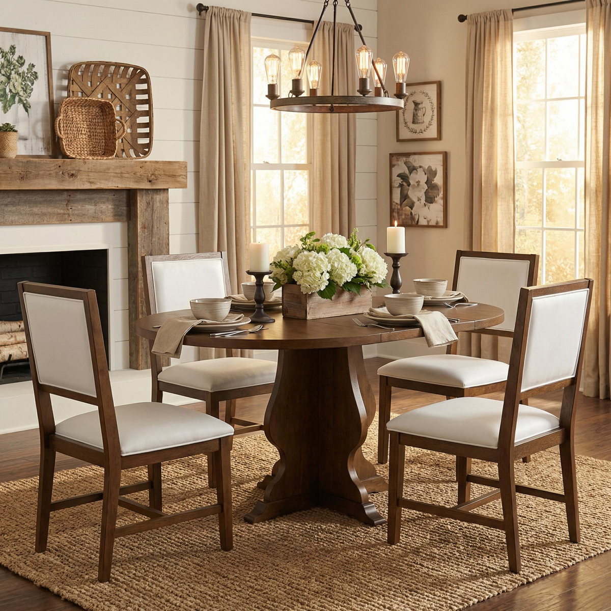 George Oliver Curlee 5-Piece Extendable Dining Table Set with ...