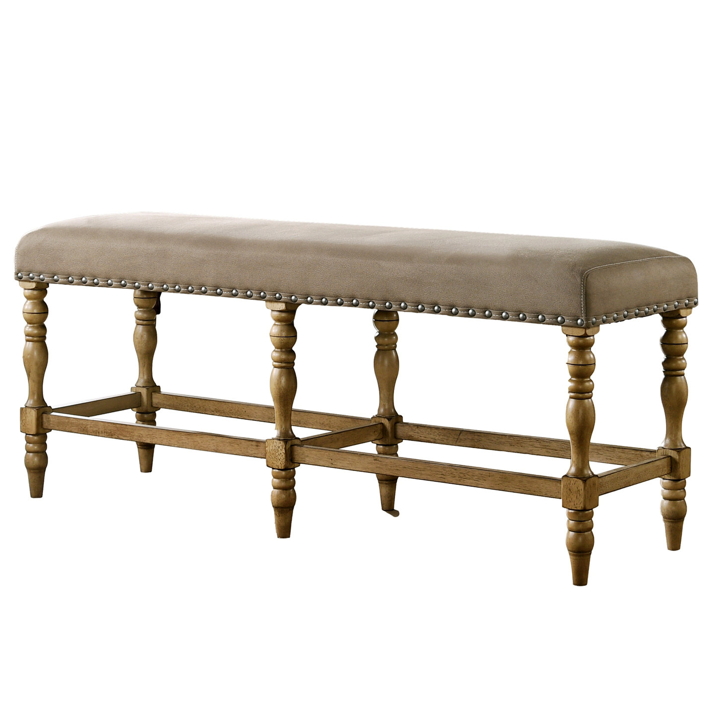 Darby Home Co Upholstered Bench, Contemporary Rustic Dining Bench ...