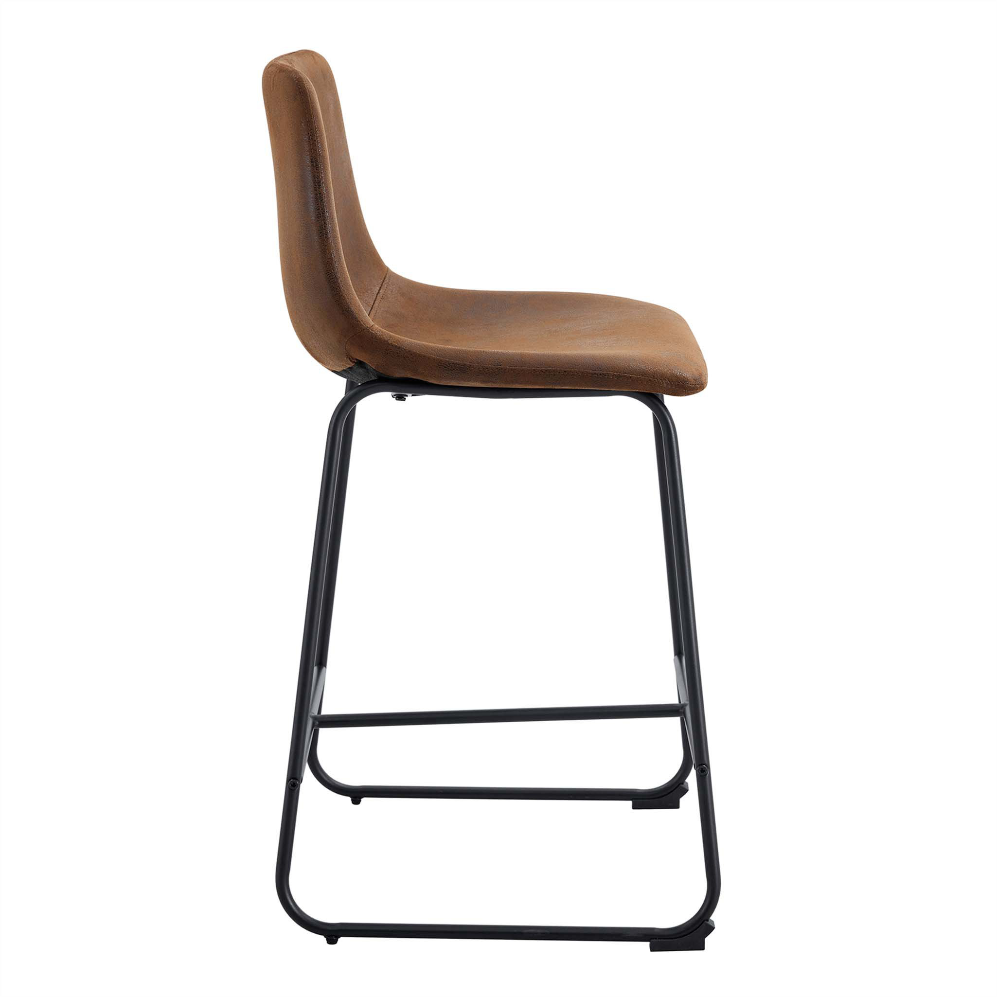 17 Stories Set of 2 Retro Suede Bar Chairs, Comfortable and Stylish for ...