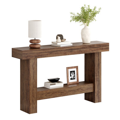 Millwood Pines 55" Farmhouse Console Table, Narrow Wooden Sofa Table ...