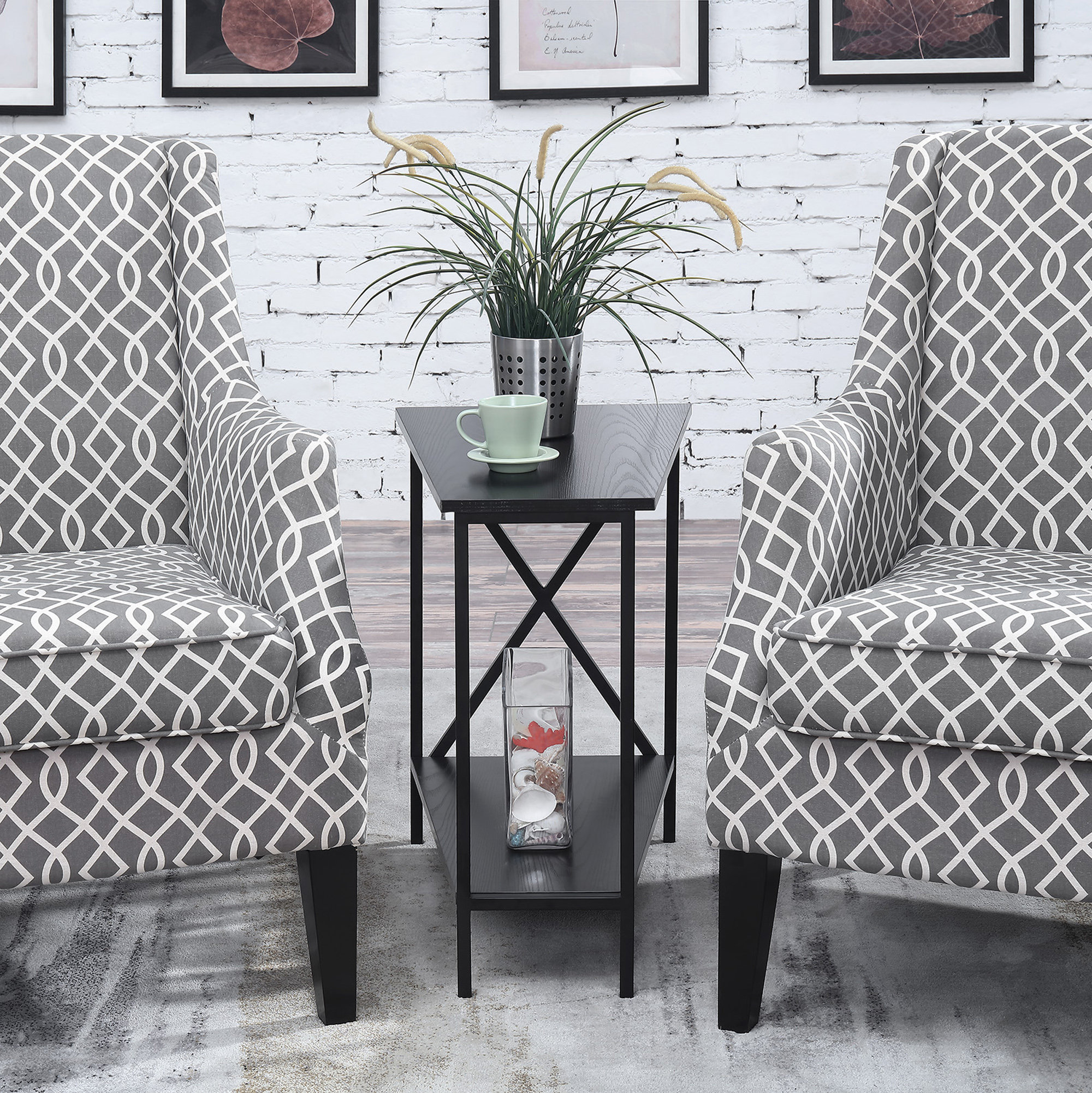 17 Stories Adreauna 23.75'' Wedge End Table with Storage & Reviews ...