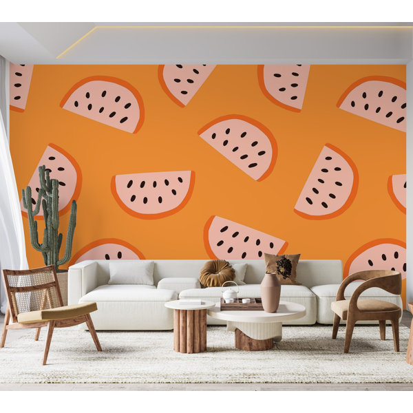Red Barrel Studio® Premium Wallpaper Wall Mural - Watermelon Slices ...