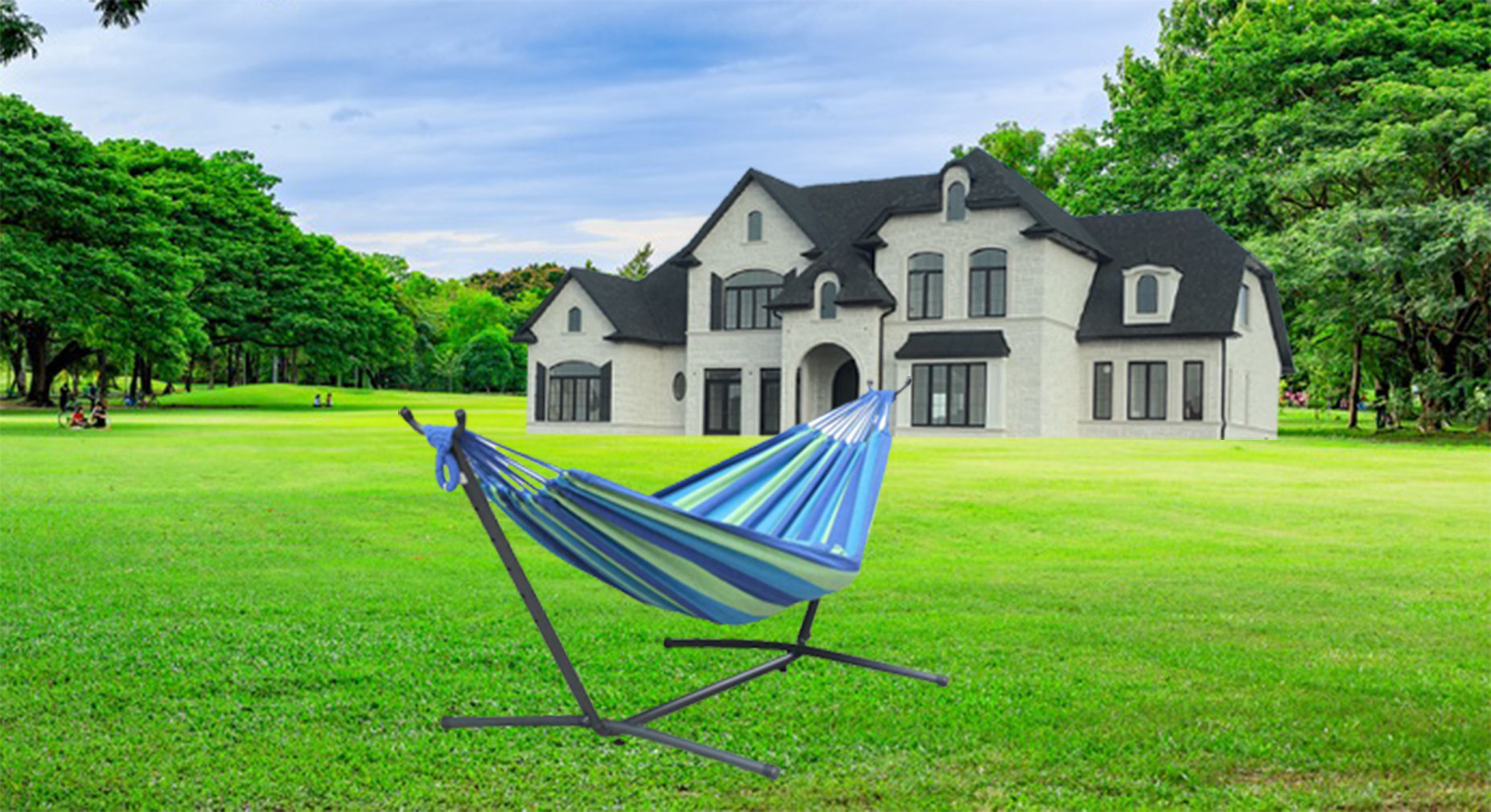 Arlmont & Co. Trong Double Classic Hammock with Stand & Reviews | Wayfair