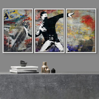 IDEA4WALL Pop Urban Street Spray Paint Banksy Flower Bomb Graffiti ...