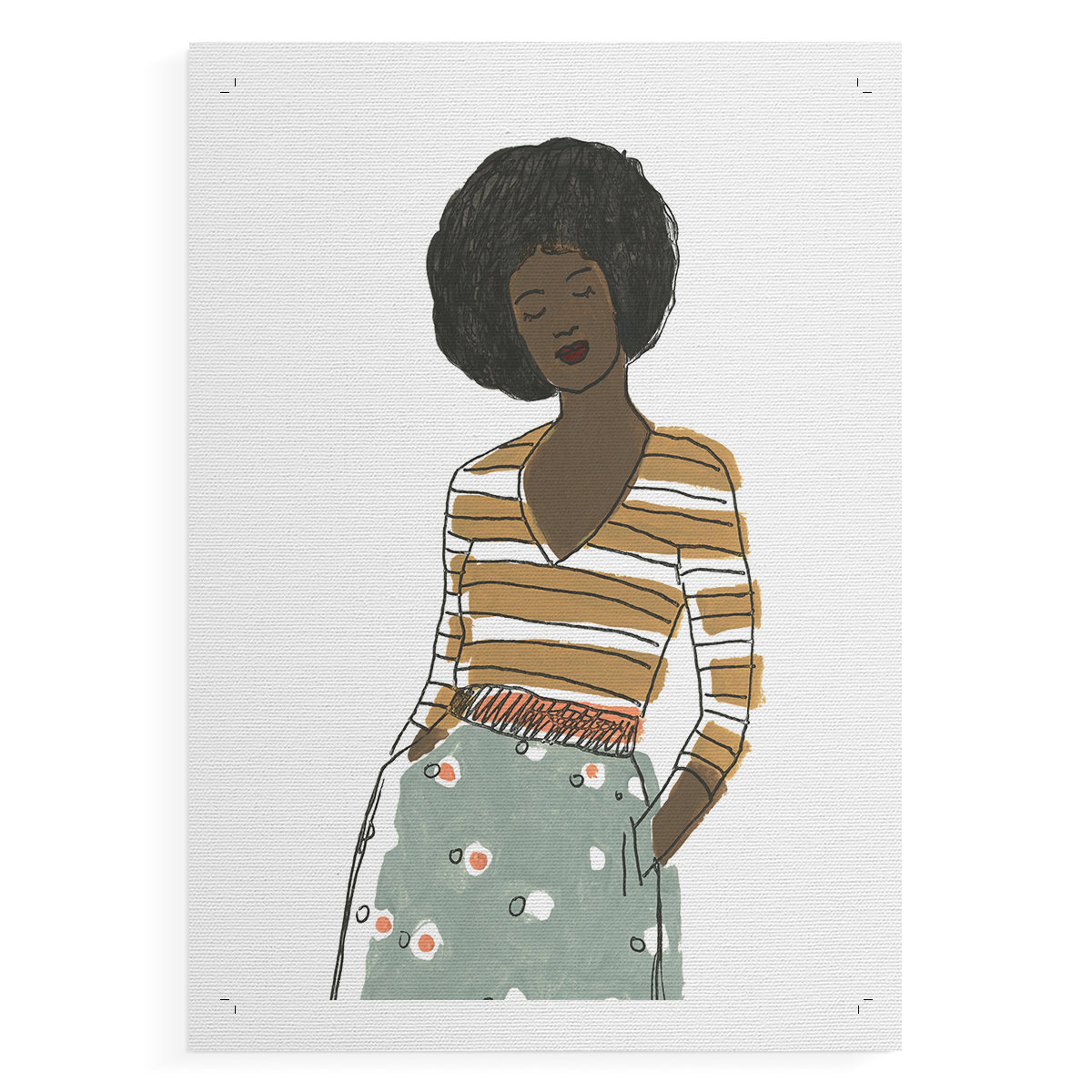 Astoria Grand Fashion Vignette II -Canvas Print Only - NOT FRAMED | Wayfair