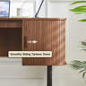 Latitude Run® Computer Desk With 2 Storage Cabinets, Mid Century ...