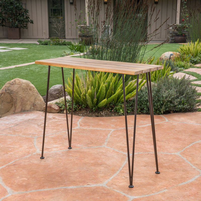 Union Rustic Loya Outdoor Bar Table & Reviews | Wayfair