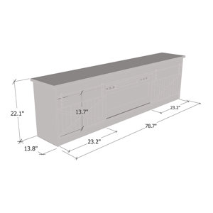 Laurel Foundry Modern Farmhouse® Archie TV Stand for TVs up to 88" with ...