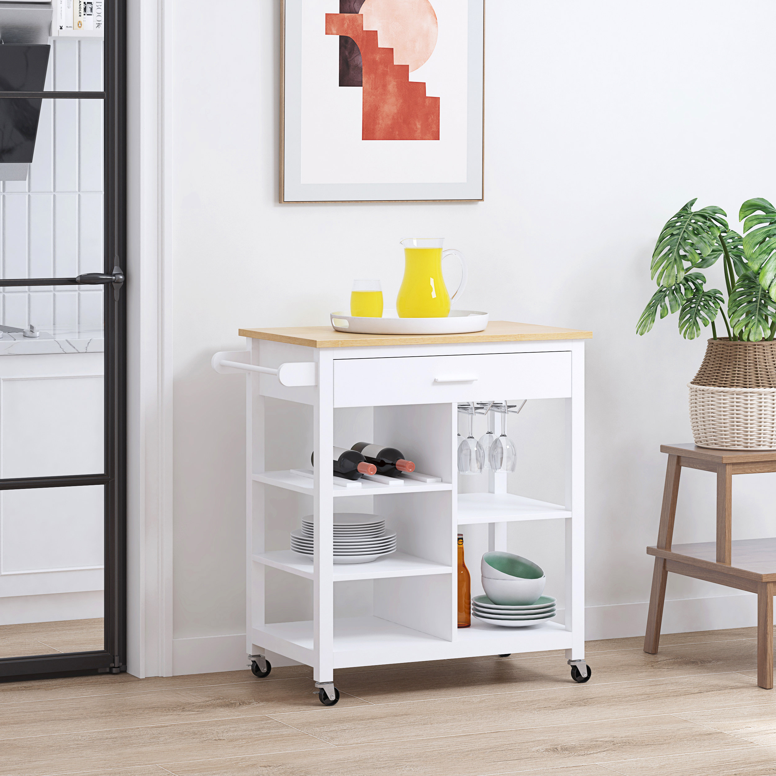 Red Barrel Studio Denali 33" Kitchen Island with Locking Wheels - Wayfair Canada