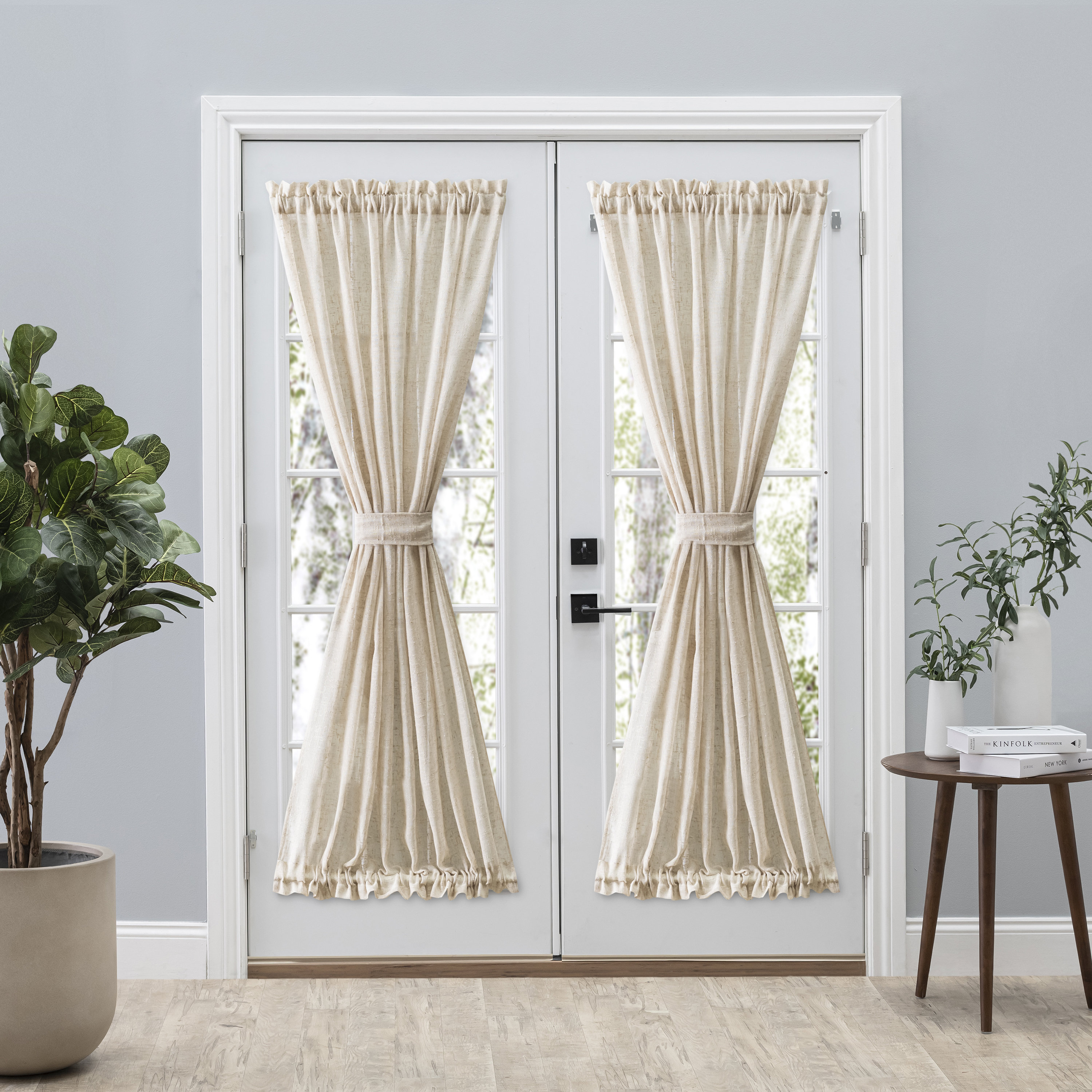 Red Barrel Studio® Matao Elegant Semi-Sheer Door Panel Rod Pocket w ...