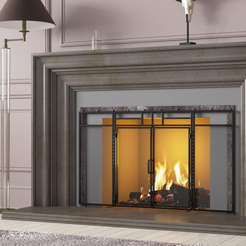 Hokku Designs 3-Panel Folding Fireplace Screen | Wayfair