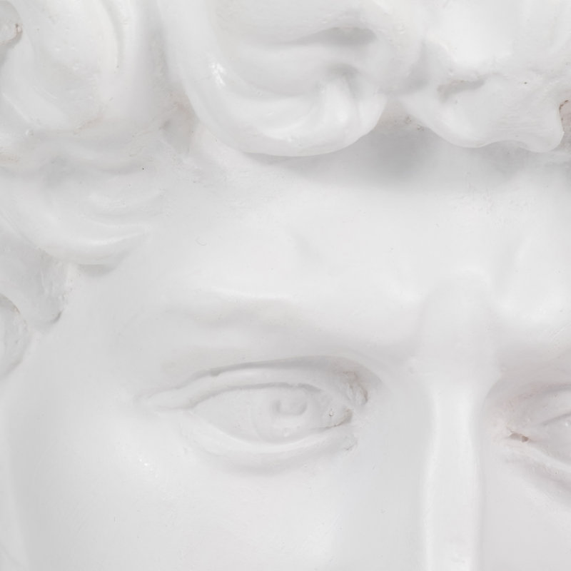 Trinx White Polyresin 13" Greek God Head Sculpture with Bubble Gum ...