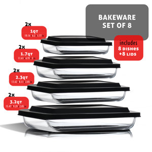 Brayden Studio® Baking Lasagna Pans Set with lid | Wayfair