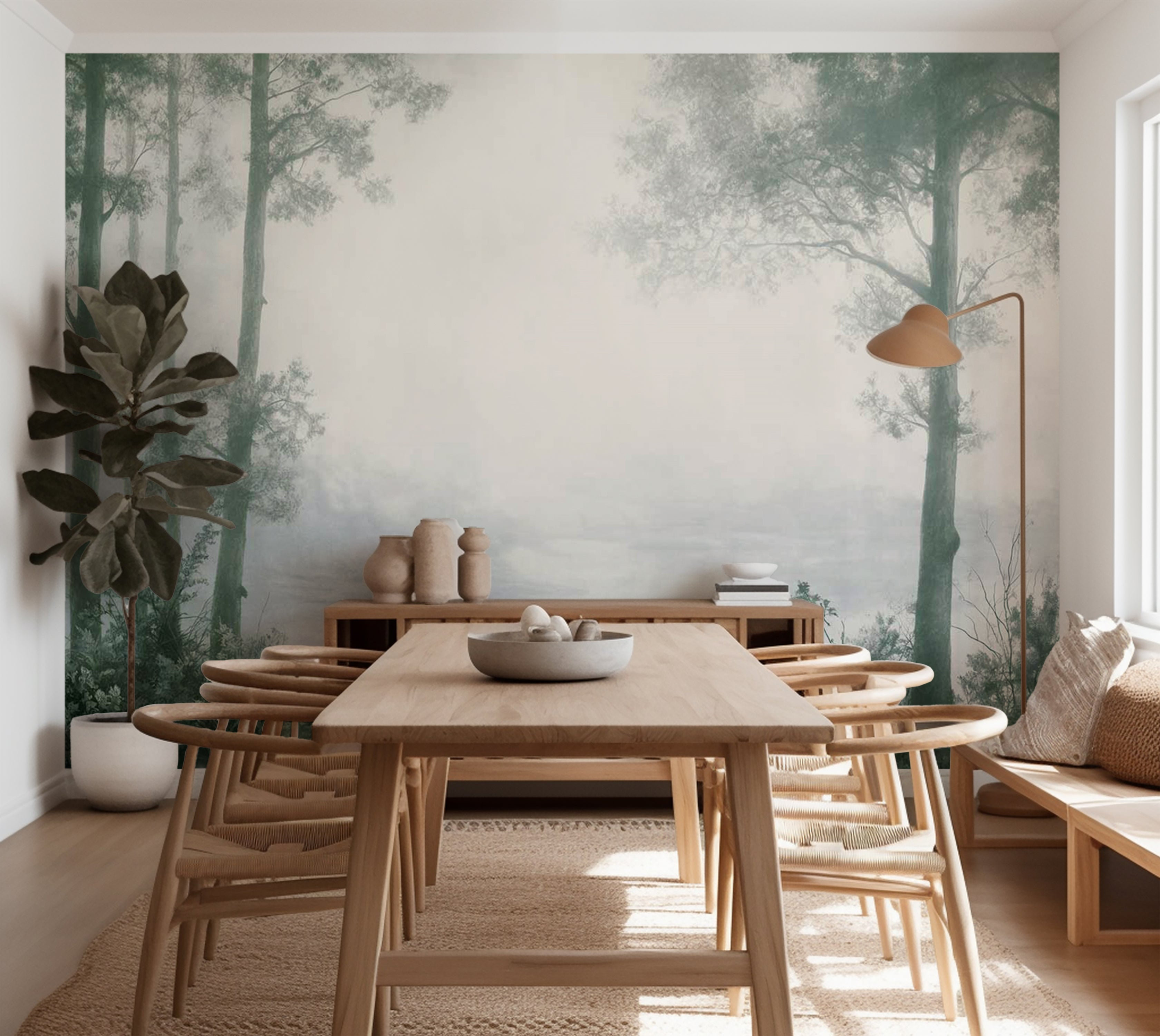 Red Barrel Studio® Landscape Wallpaper Wall Mural - Grove Trees And ...