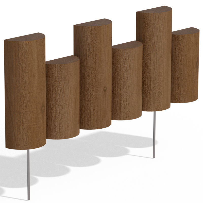 Greenes Fence 7 in. H x 1.5 ft. W 6 Pack Half Log Edging & Reviews ...