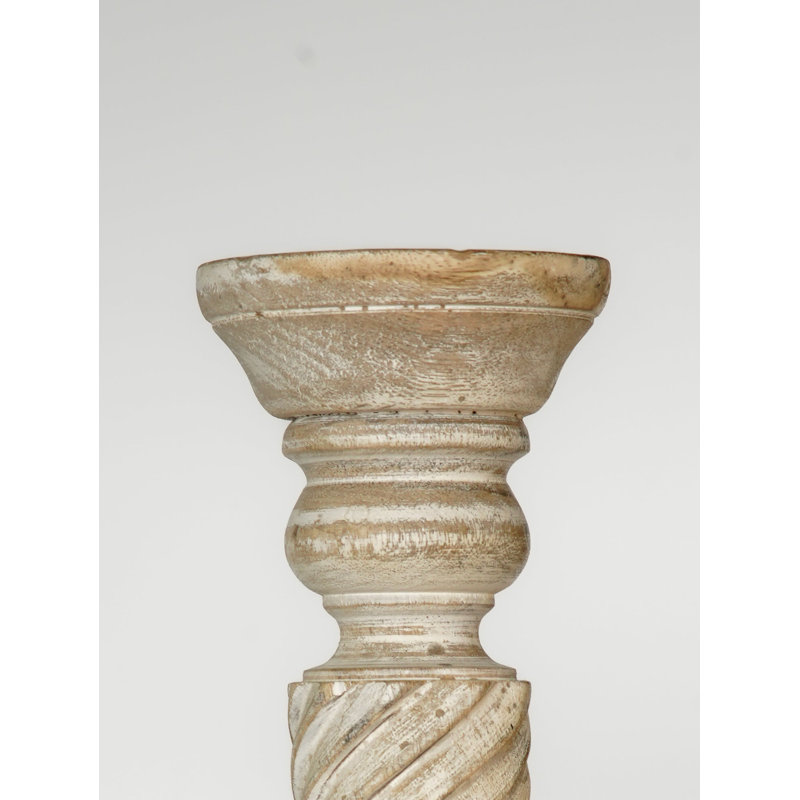 Ophelia & Co. 12'' H Wood Tabletop Pillar | Wayfair