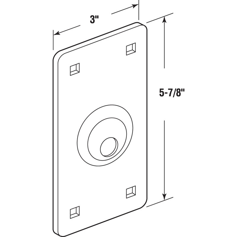 Prime-Line Bright Brass, Steel Cylinder Guide (Single Pack) | Wayfair