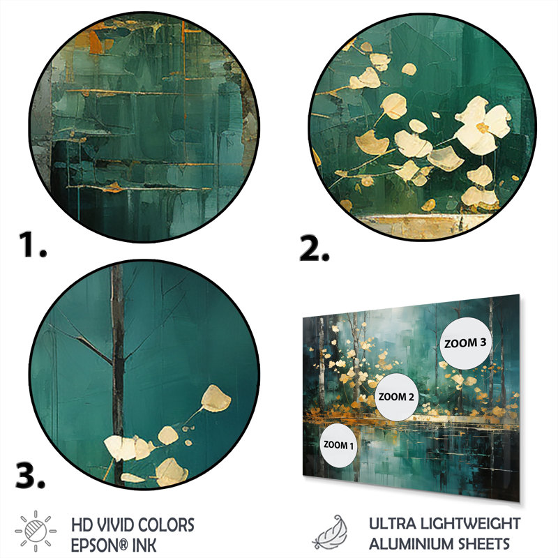 Winston Porter Bold Forest Emerald Canopy II - Landscapes Metal Wall ...