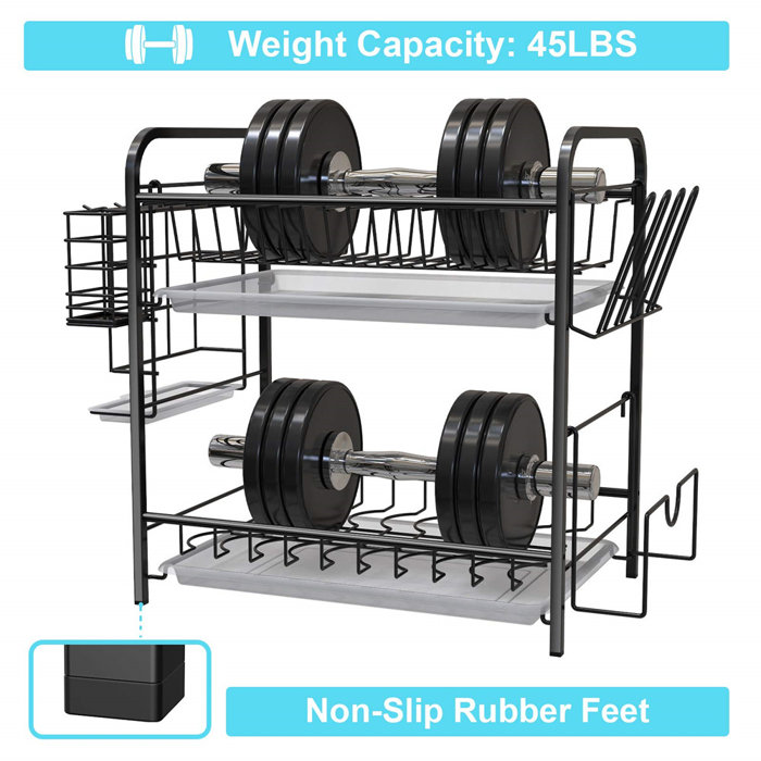 Alex Smart Home 2 Tier Metal Dish Rack & Reviews | Wayfair
