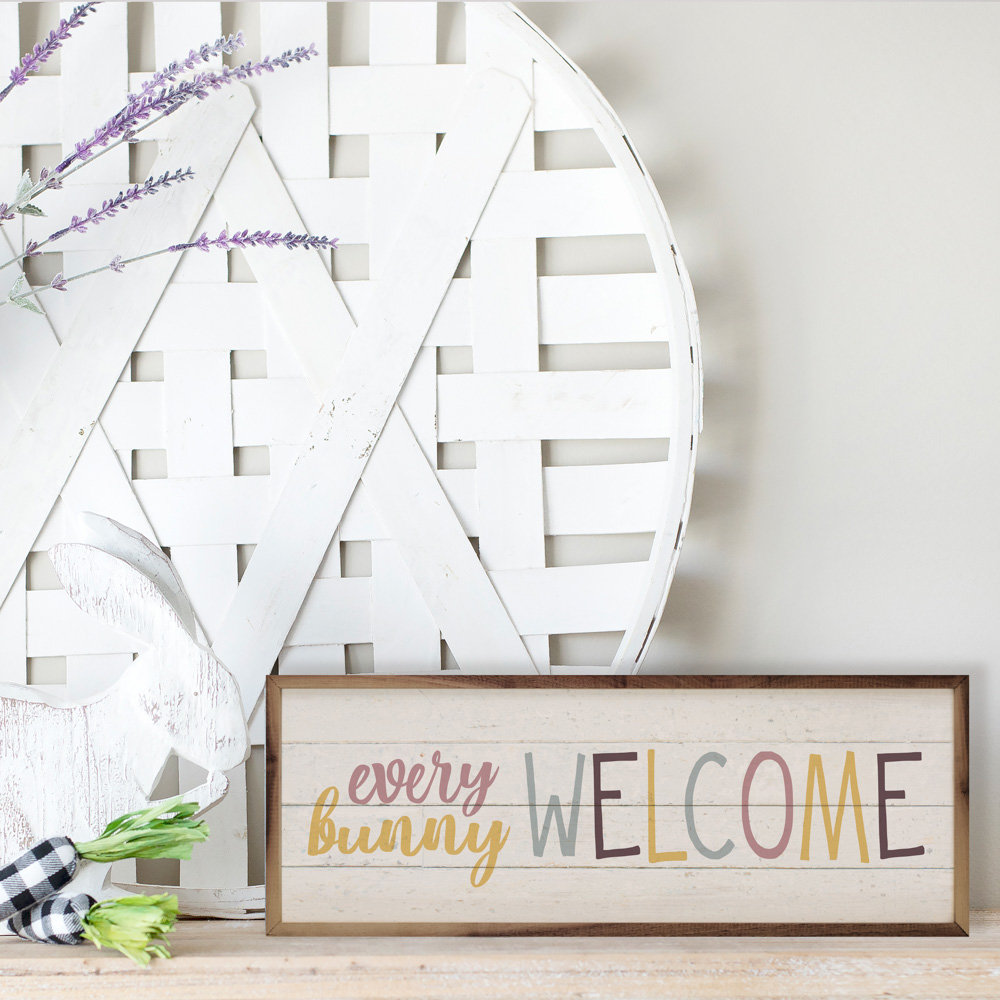 August Grove Pastel Every Bunny Welcome | Wayfair