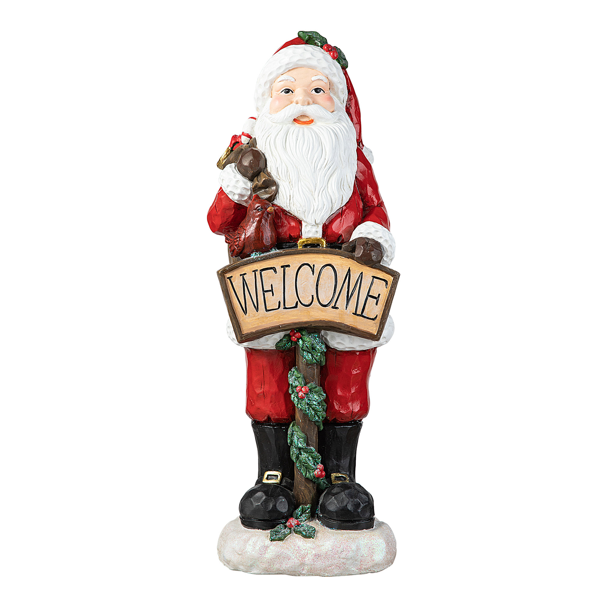 The Holiday Aisle® 28"H MGO Christmas Santa Porch Decor | Wayfair
