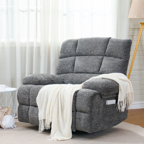 Latitude Run® Oversized Massage Recliner Chair with Heating, Swivel ...