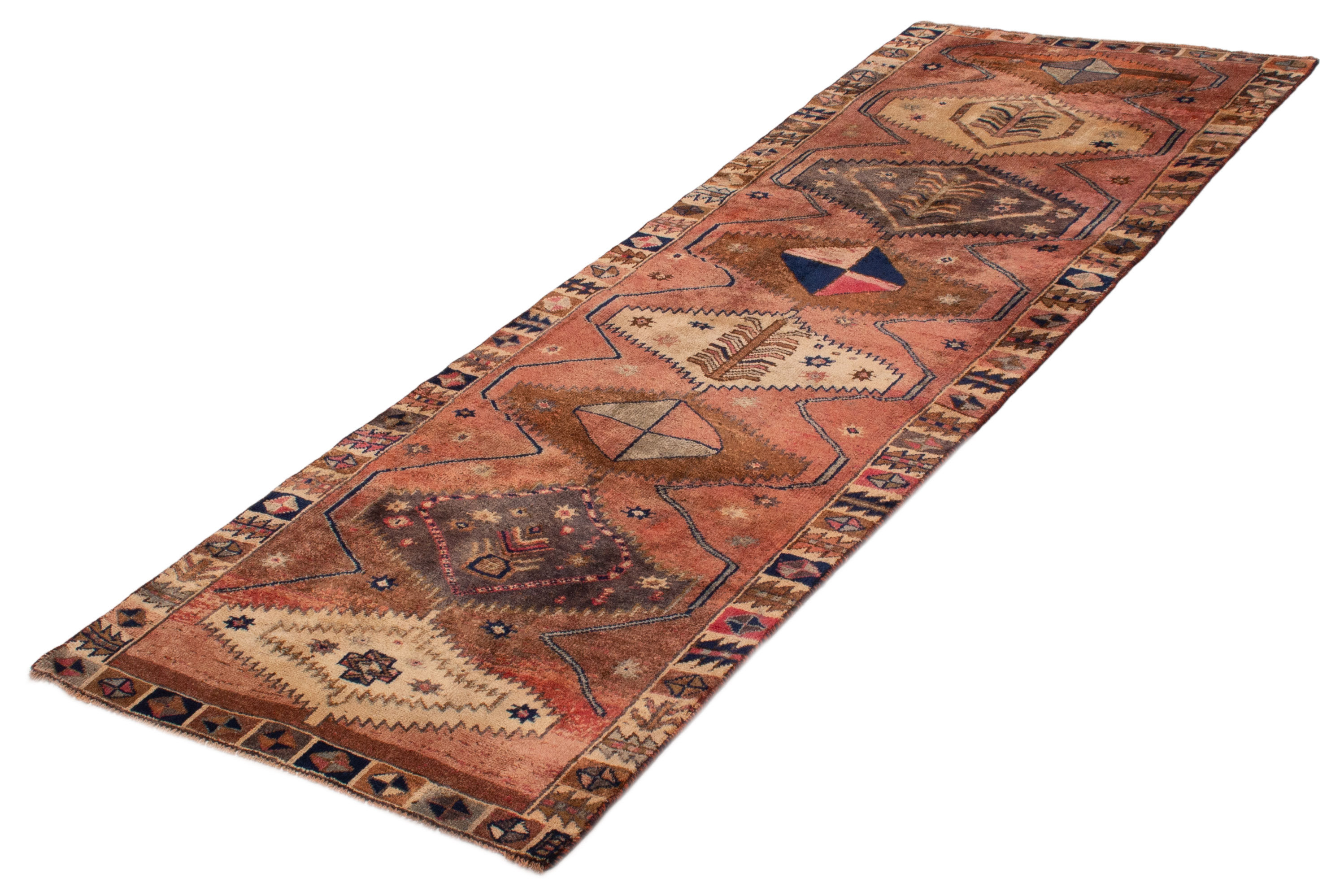 Isabelline Atle One-of-a-Kind Runner 3'11" X 10'8" 1990s Runner Wool ...