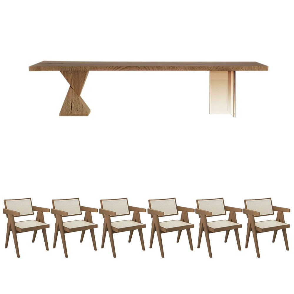Table Treasures.e Solid wood dining table set - Wayfair Canada