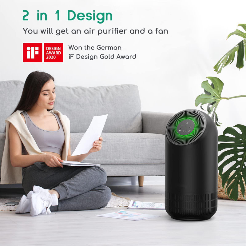ColorLife Tabletop Air Purifier with HEPA Filter | Wayfair